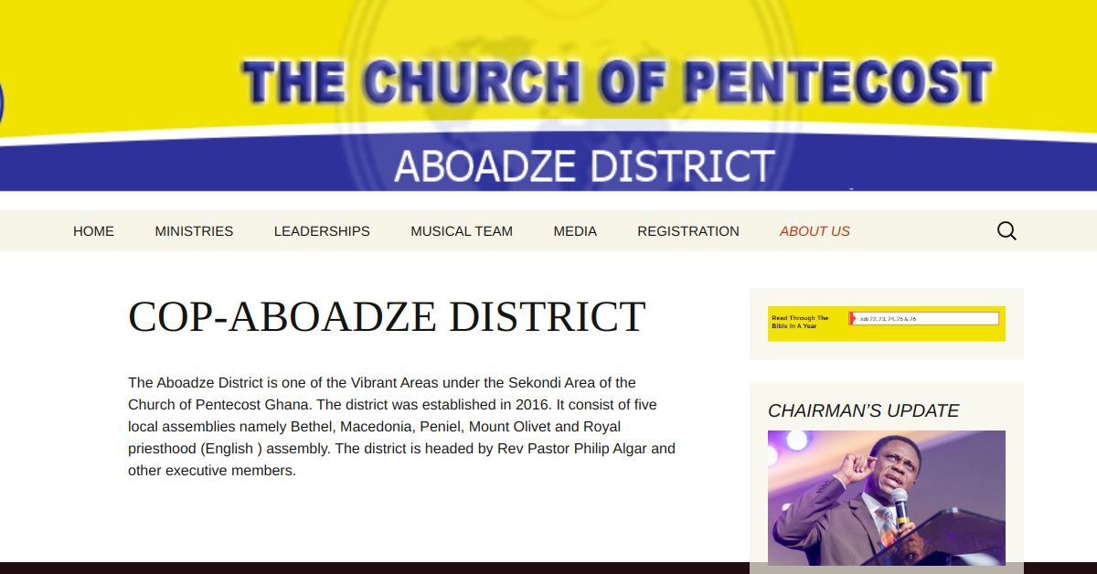 COP-ABOADZE DISTRICT | The Church of Pentecost